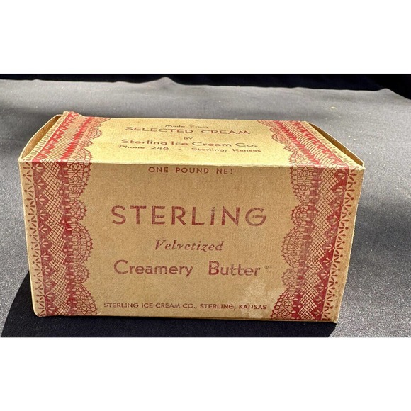 Other | Vintage Antique Sterling Velvetized Creamery Butter Empty 1 Lb ...